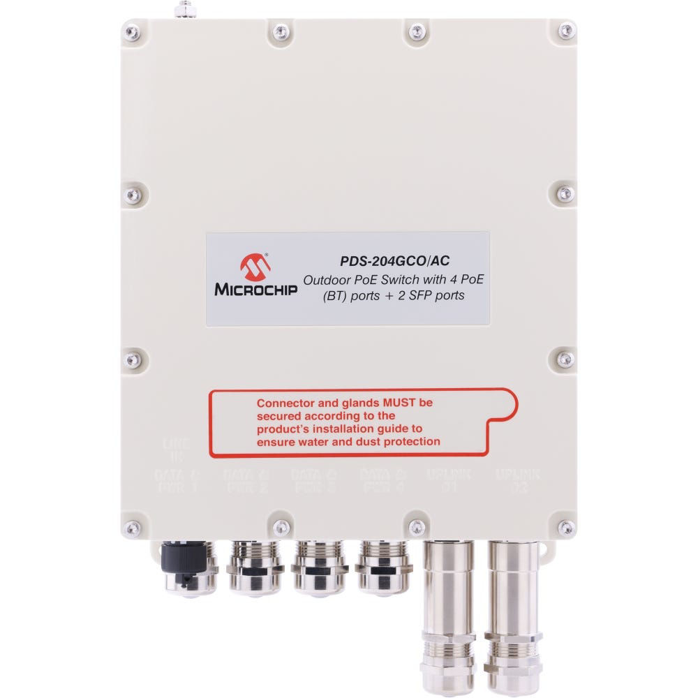 Streakwave Microchip PDS-204GCO/AC 4-Port 90W PoE Switch