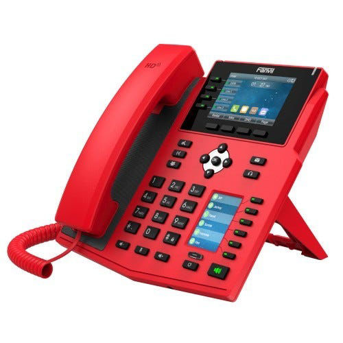 Streakwave Fanvil X5U-R Mid-Level Red IP Phone; PoE, No PSU