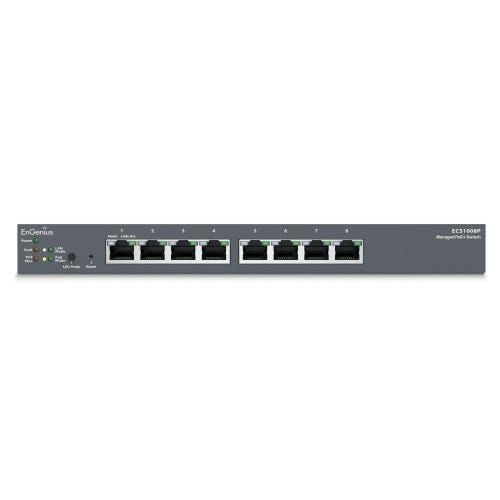 Streakwave EnGenius ECS1008P Cloud 8-Port Gigabit 55W PoE Switch