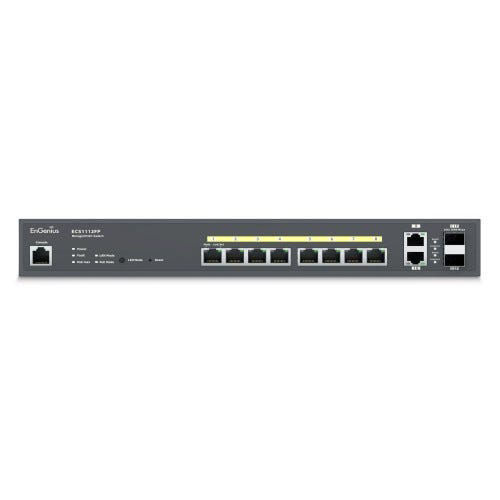 Streakwave EnGenius ECS1112FP Cloud 8-Port 2x1Gb 130W PoE+ Switch