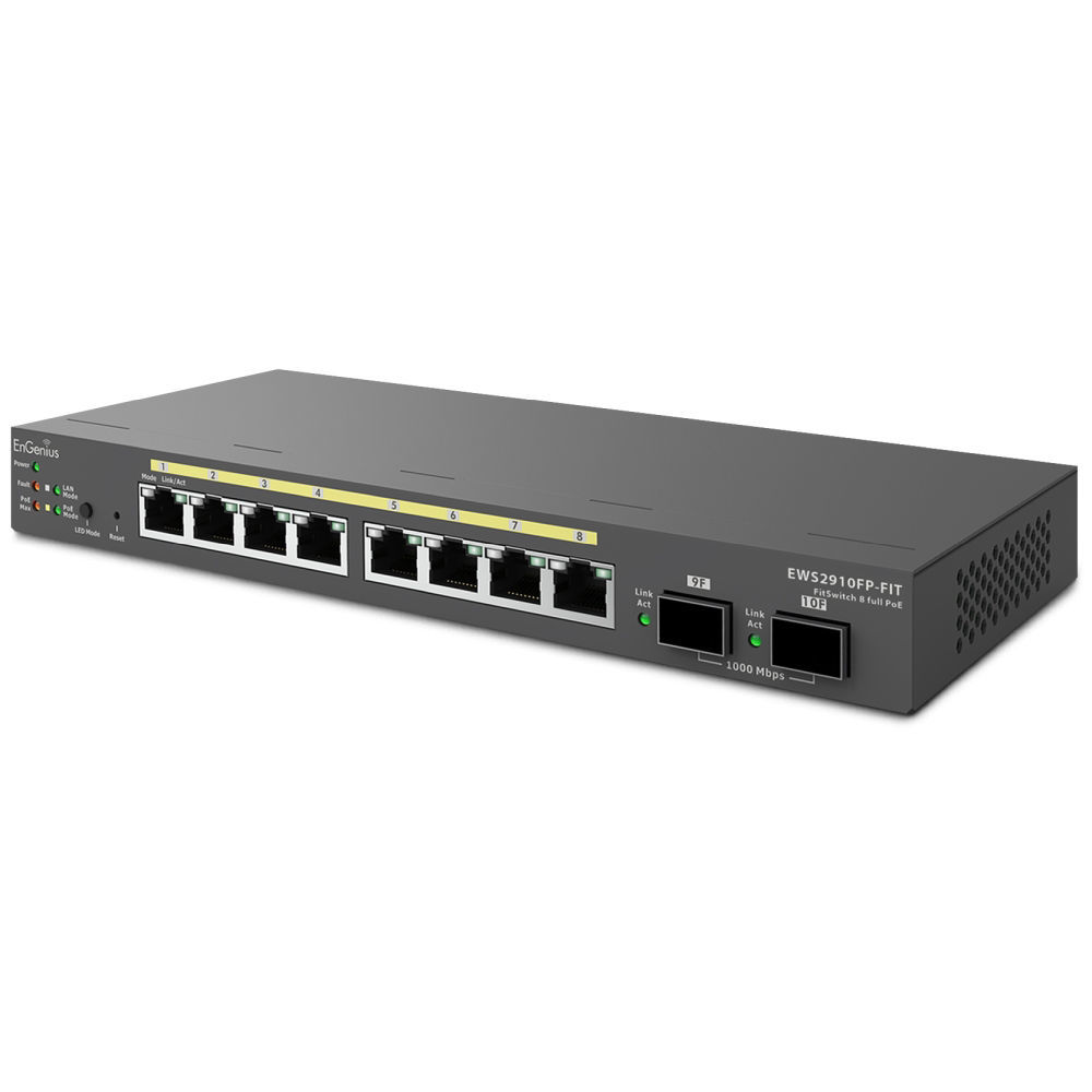 Streakwave EnGenius EWS2910FP-FIT Fit 8-Port 110W PoE+ Switch