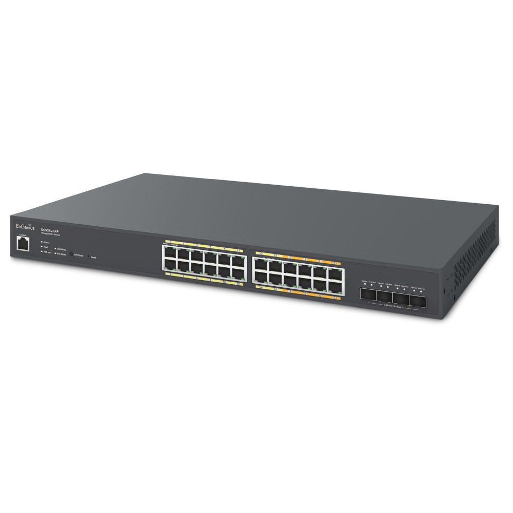 Streakwave EnGenius ECS2528FP Cloud 24-Port 410W PoE+ Switch