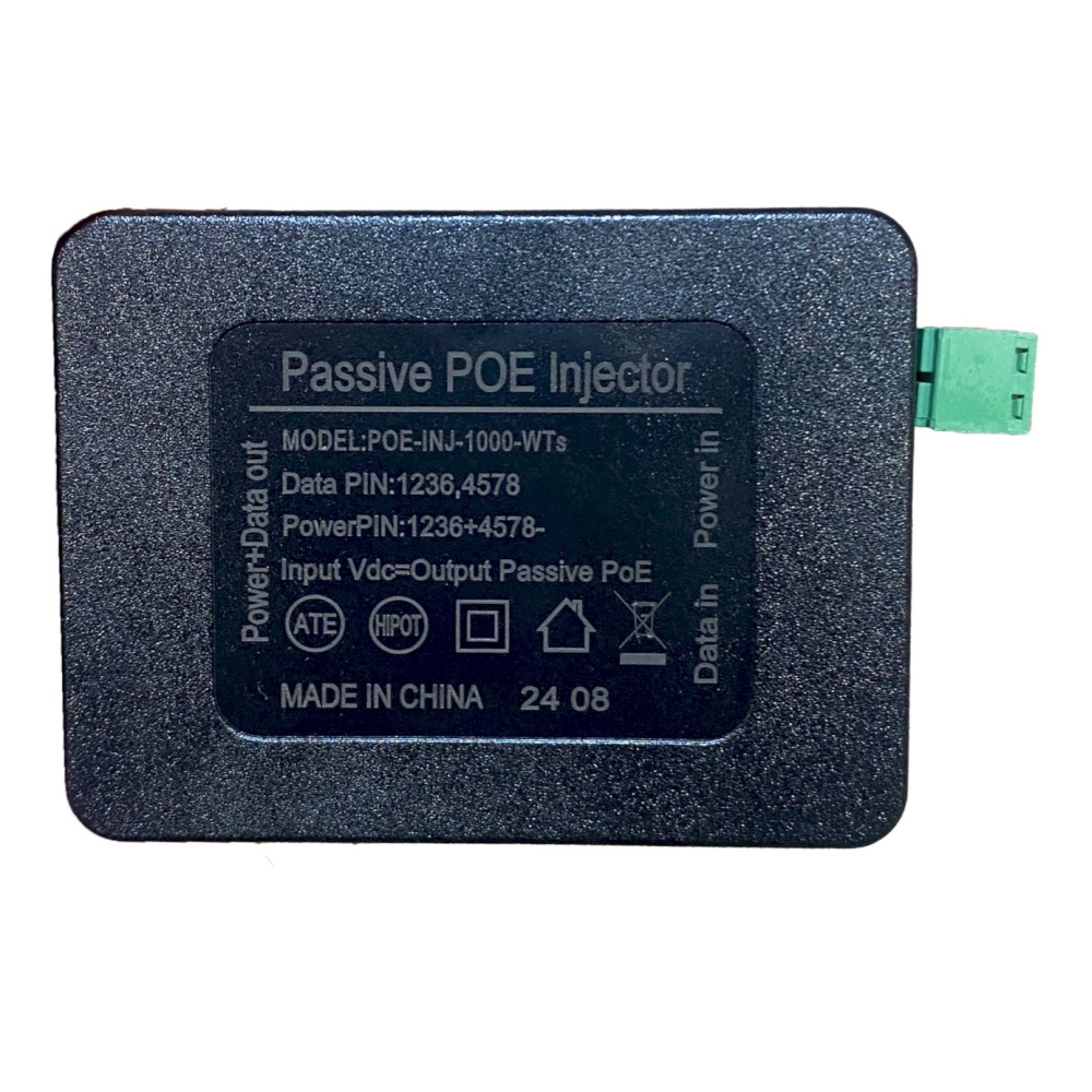 Streakwave | Tycon Power Systems POE-INJ-1000-WTS Gigabit PoE Injector/Splitter Pins 1236V+