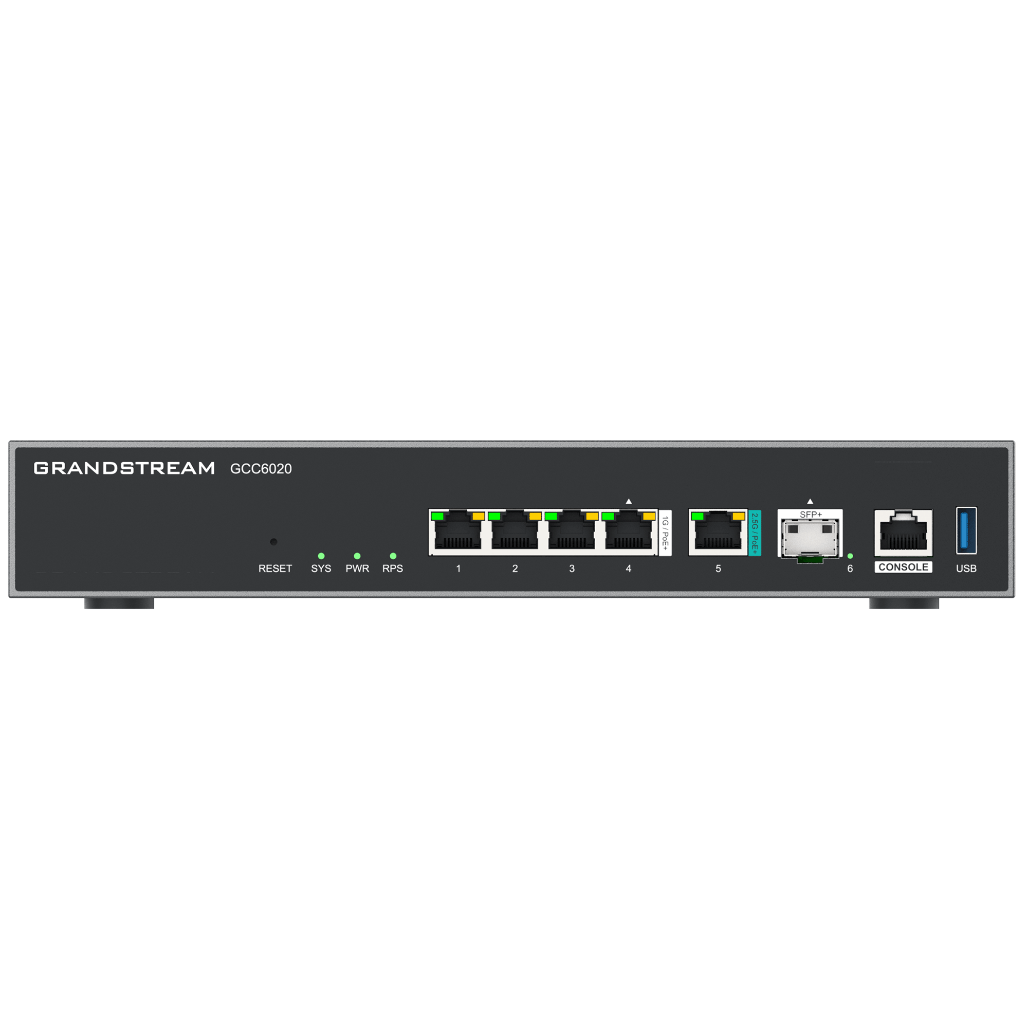 Streakwave Grandstream GCC6020 IPPBX 1xSFP+ 1x2.5Gigabit 4xGigabit Switch