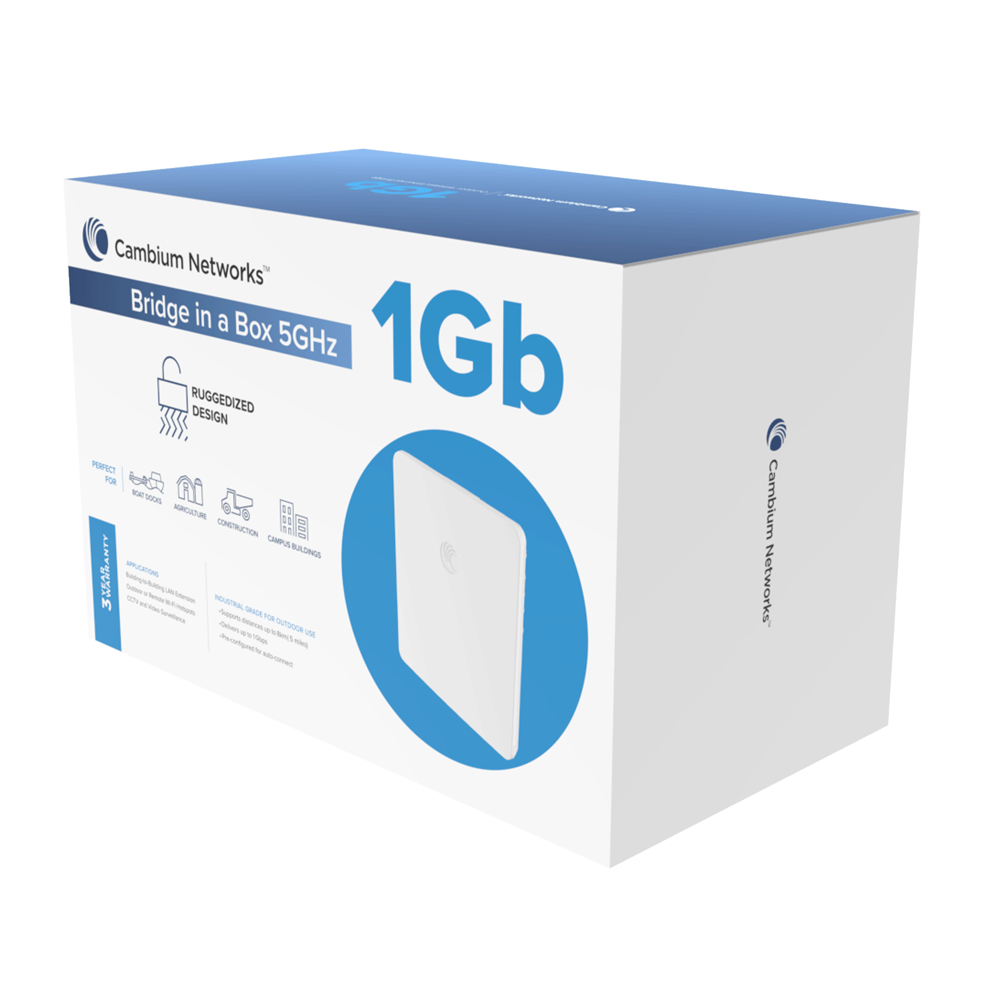 Streakwave Cambium C058940B132A ePMP Bridge in a Box 4518 5GHz US Cord
