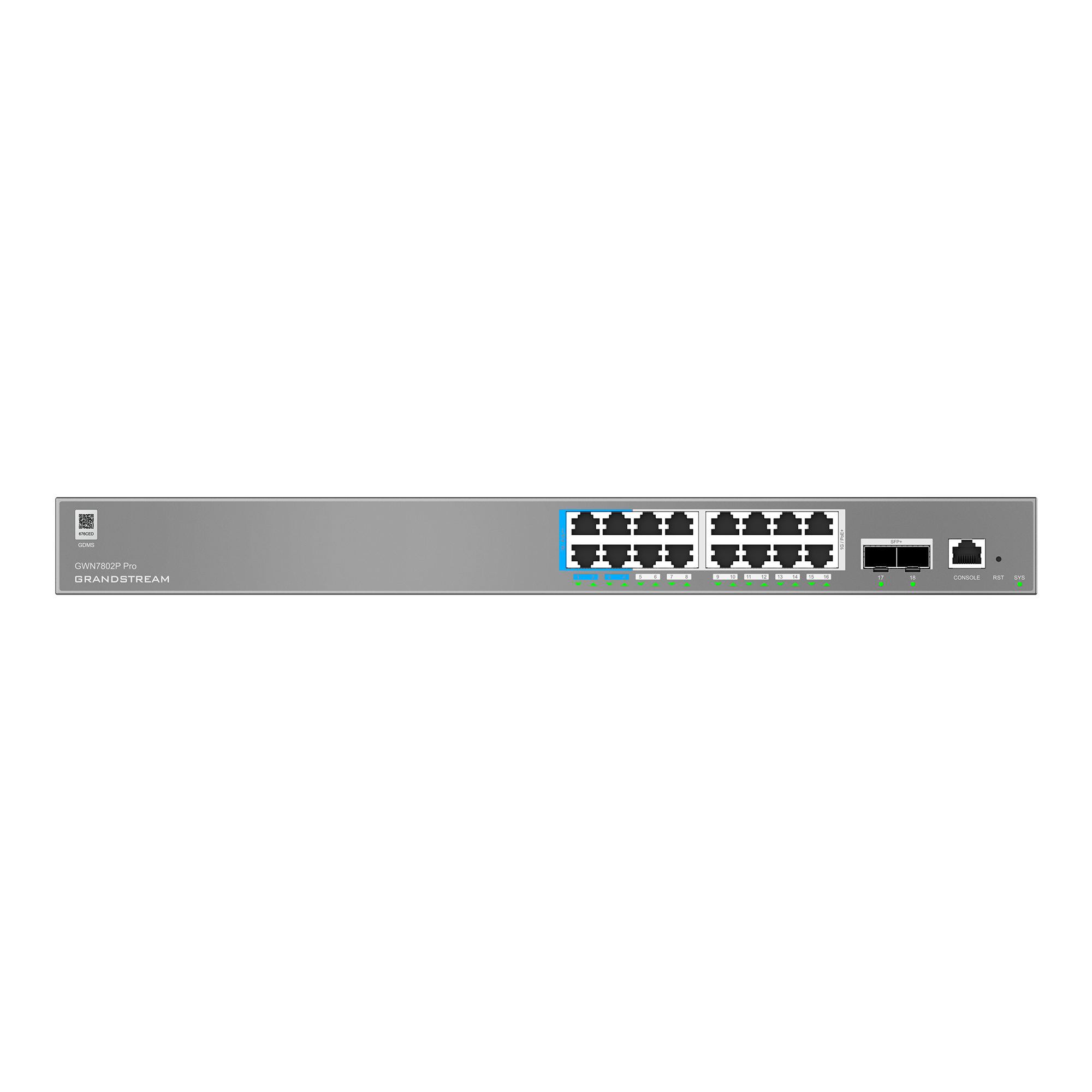 Streakwave Grandstream GWN7802P-PRO Pro Managed PoE Network Switch 16xGigE 2xSFP+