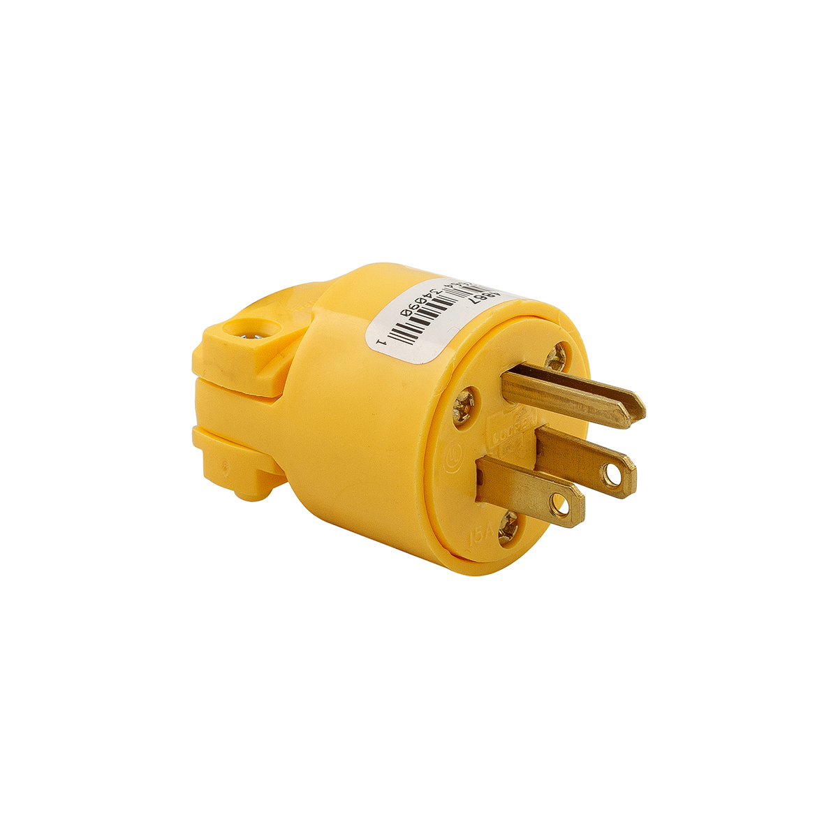 Toolway | Electrical Plug Round Male Grounding 15A-125V 3-Wire Yellow