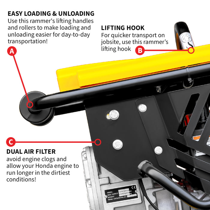 Unitis Contractor Supplies | Tomahawk Gas Rammer with Honda Engine